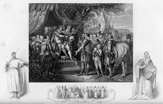 King John 서명 마그나 Charta 존에 대한 스톡 벡터 아트 및 기타 이미지 존 13세기 개념 Istock