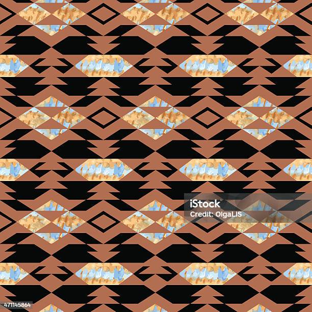 Navajo Aztec Textile Inspiration Pattern Native American Indian Stock