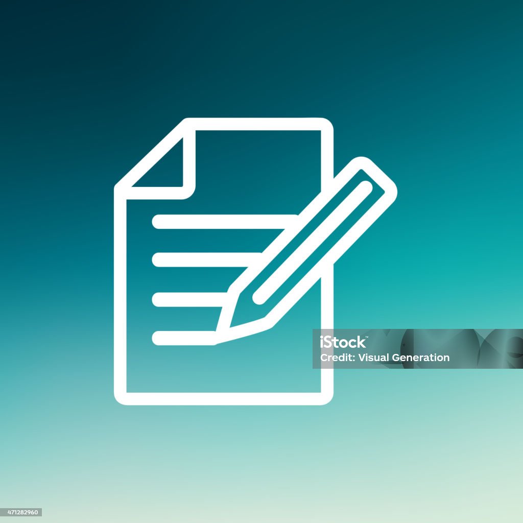 Taking Notes Thin Line Icon Stock Illustration - Download Image Now ... Taking Notes Thin Line Icon Stock Illustration - Download Image Now ...