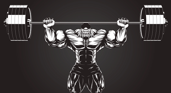 Bodybuilder 바벨 2015년에 대한 스톡 벡터 아트 및 기타 이미지 2015년 공사장 인부 괴력사 Istock