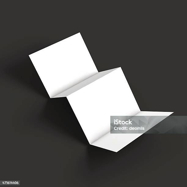 Zigzag Four Brochure Mockup Template向量圖形及更多2015年圖片 2015年 傳單 剪裁圖