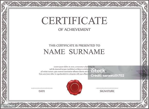 Vector Certificate Template向量圖形及更多模板圖片 模板 證書 2015年 Istock