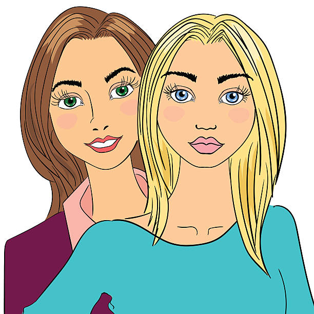 10 Cartoon Of A Cute Teens Girl Posing Front Camera Illustrations