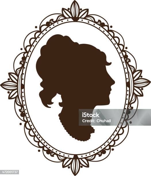 Vignette Frame With Woman Profile向量圖形及更多女人圖片 女人 成年人 插圖 Istock