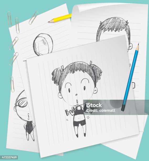 Sketched 종이 고정됨에 대한 스톡 벡터 아트 및 기타 이미지 고정됨 낙서 드로잉 낙서 패턴 Istock