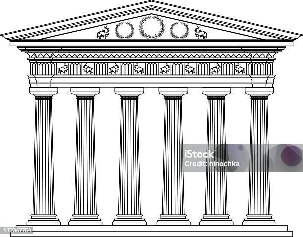 Greek Portic向量圖形及更多希臘 南歐圖片 希臘 南歐 古希臘 古典風格 希臘文化 Istock