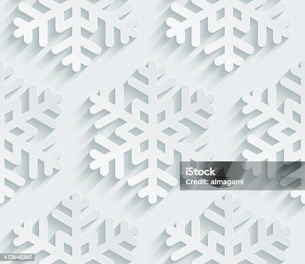 3 D 원활한 벽지용 패턴 눈송이에 대한 스톡 벡터 아트 및 기타 이미지 눈송이 모던 양식 베이지 Istock