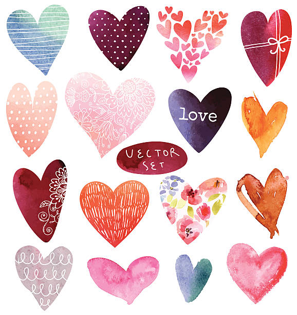 Free Stock Photo of Watercolor red heart icon clipart vector | Download ...