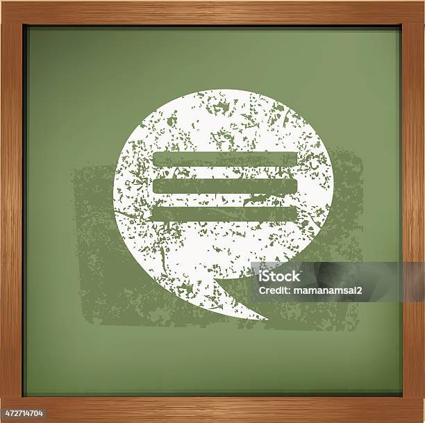 Speech Design On Blackboard Backgroundclean Vector Stock Illustration