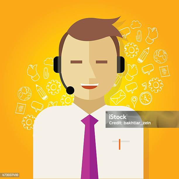 Le Centre Dappels De Gestion De La Relation Client Crm Vecteurs Libres