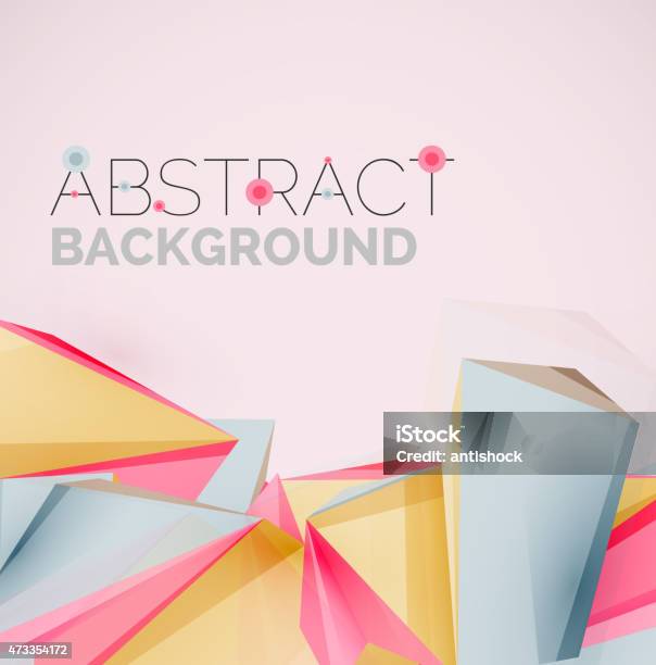 Geometric Shapes In The Air Vector Abstract Background向量圖形及更多2015年圖片