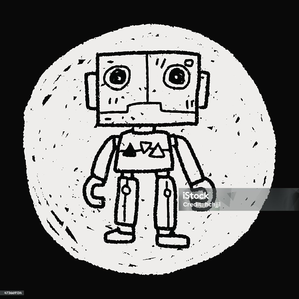 Robot Doodle向量圖形及更多2015年圖片 2015年 創作性 半機械人 Istock