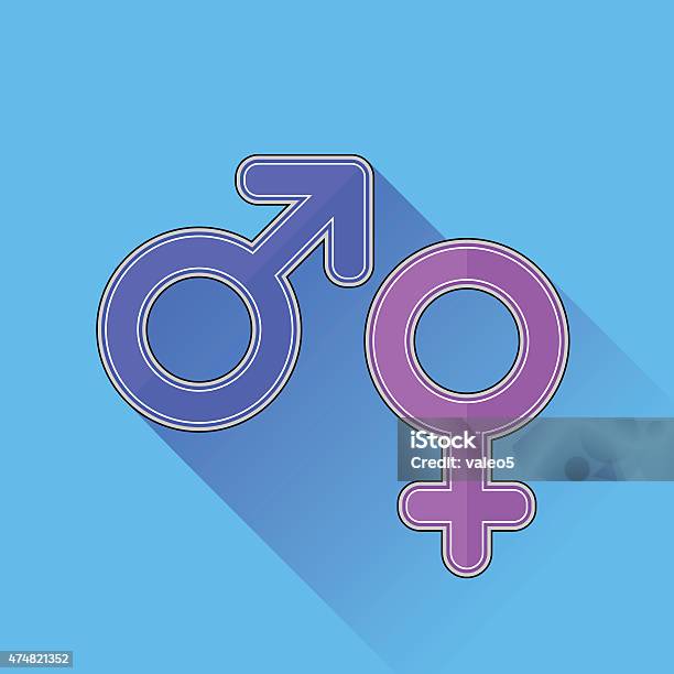 Ilustración De Iconos Macho Y Hembra Y Más Vectores Libres De Derechos
