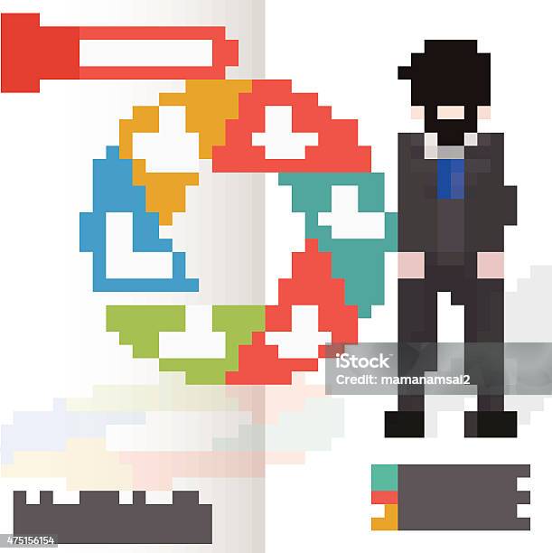 Shutter Puzzle Businessman Infographic On Clean Background Vector Stok