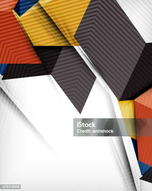 Geometris Warnawarni Bentuk Latar Belakang Abstrak Ilustrasi Stok