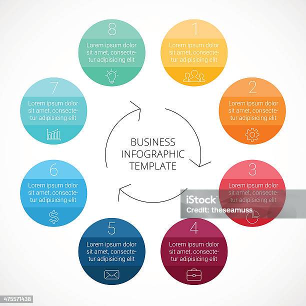 Infografis Lingkaran Vektor Templat Untuk Diagram Siklus Grafik ... Infografis Lingkaran Vektor Templat Untuk Diagram Siklus Grafik ...