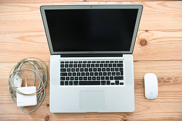 Free Stock Photo of Modern home office setup with MacBook on desk ...