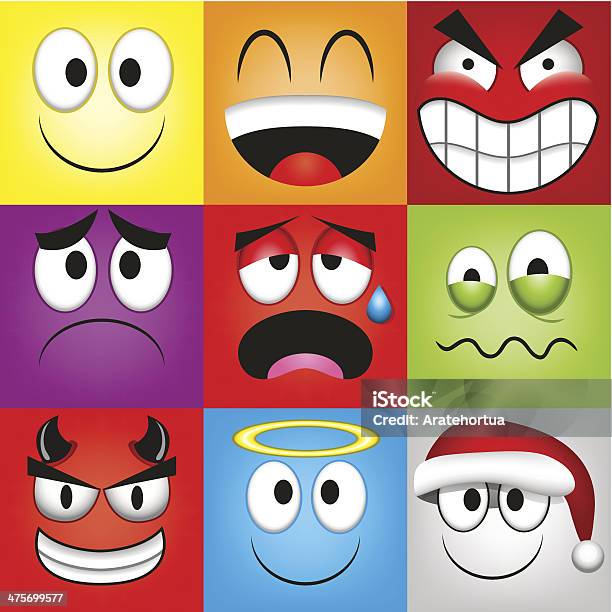 Vector Cartoon Set Of Different Cute Faces向量圖形及更多互聯網圖片 互聯網 人 人的臉部