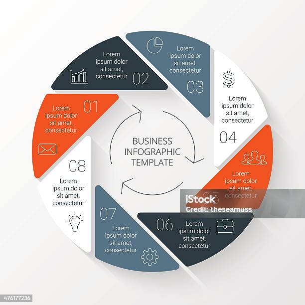 Infografis Lingkaran Vektor Templat Untuk Diagram Siklus Grafik ... Infografis Lingkaran Vektor Templat Untuk Diagram Siklus Grafik ...