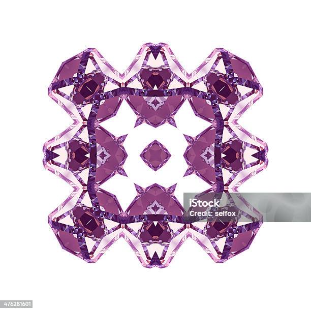 Seni Dekoratif Pola Geometris Ilustrasi Simetris Fraktal Abstrak
