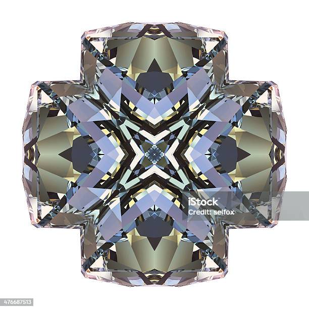 Seni Dekoratif Pola Geometris Ilustrasi Simetris Fraktal Abstrak