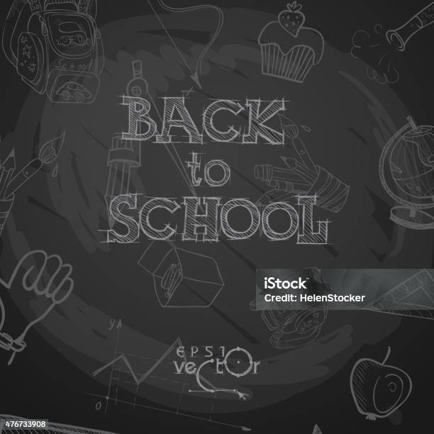 Back To School 배경 2015년에 대한 스톡 벡터 아트 및 기타 이미지 2015년 개념 개념과 주제 Istock