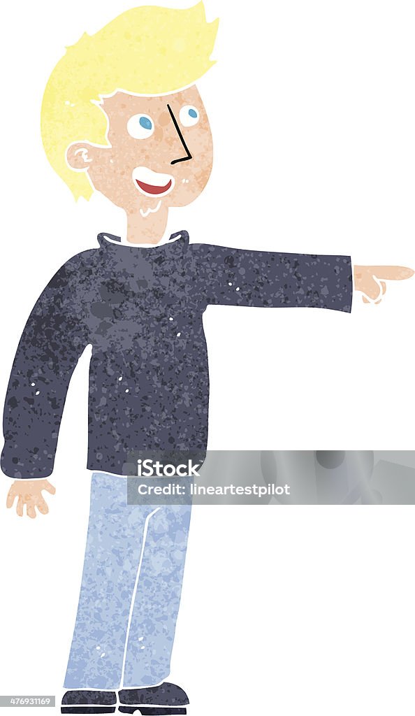 Cartoon Happy Man Pointing And Laughing向量圖形及更多兒童圖片 兒童 剪貼畫 成年人 Istock
