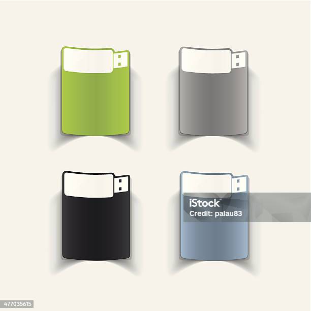 실감나는 디자인 요소 Usb 0명에 대한 스톡 벡터 아트 및 기타 이미지 0명 Usb 케이블 그림자 Istock