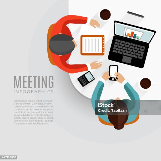 Concept Of Business Meeting Brainstorming Teamwork Vector向量圖形及更多商務會議圖片