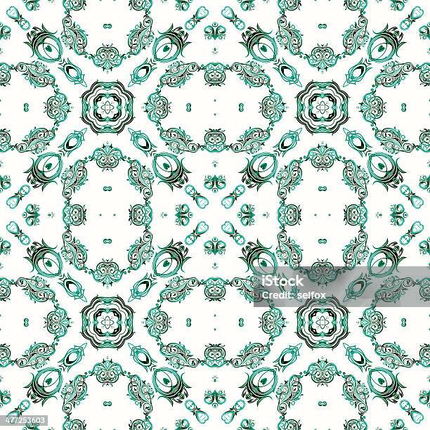 Seni Dekoratif Pola Geometris Ilustrasi Simetris Fraktal Abstrak