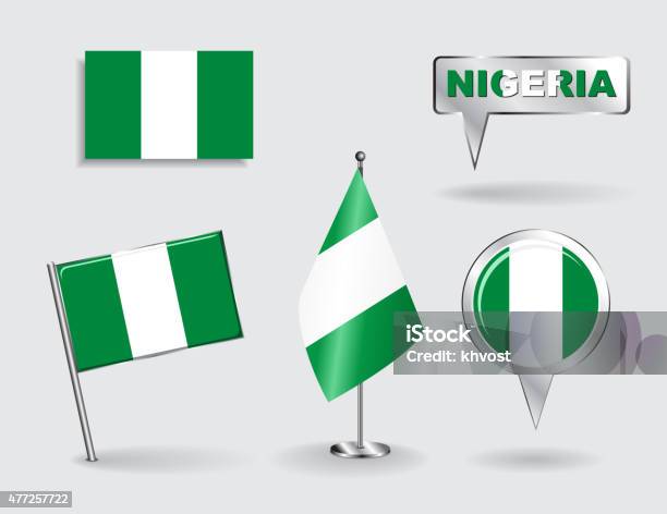 Set Of Nigerian Pin Icon And Map Pointer Flags Vector Stock ... Set Of Nigerian Pin Icon And Map Pointer Flags Vector Stock ...