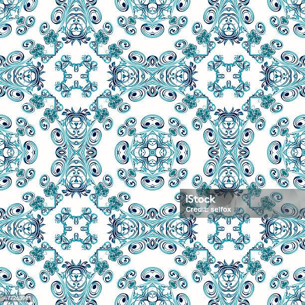 Seni Dekoratif Pola Geometris Ilustrasi Simetris Fraktal Abstrak