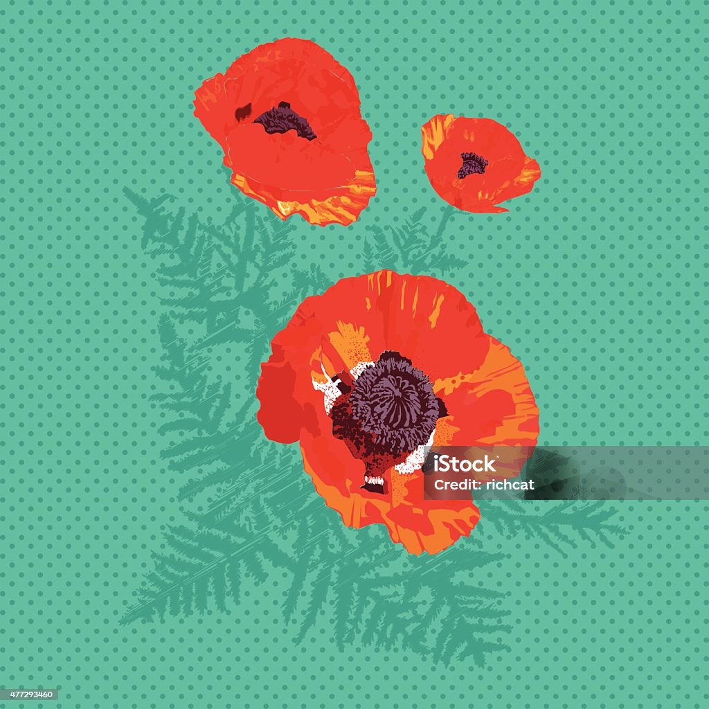 Poppies 팝아트 카드 양귀비 식물에 대한 스톡 벡터 아트 및 기타 이미지 양귀비 식물 팝 아트 0명 Istock