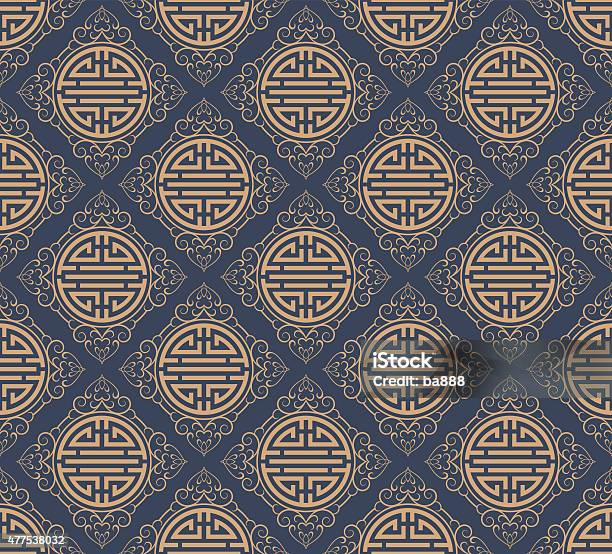 Asian Style Pattern Seamless Texture向量圖形及更多2015年圖片 2015年 一朵花 中國人