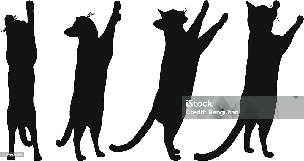 Cats Collection Vector Silhouette Stock Illustration Download Image