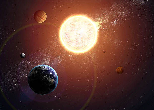 Planet Earth And Sun