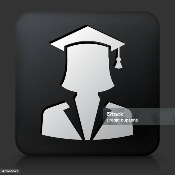 Ilustración de Botón Negro Cuadrado Con Cara De Graduación Icono y más ... Ilustración de Botón Negro Cuadrado Con Cara De Graduación Icono y más ...