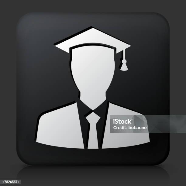 Ilustración de Botón Negro Cuadrado Con Cara De Graduación Icono y más ... Ilustración de Botón Negro Cuadrado Con Cara De Graduación Icono y más ...