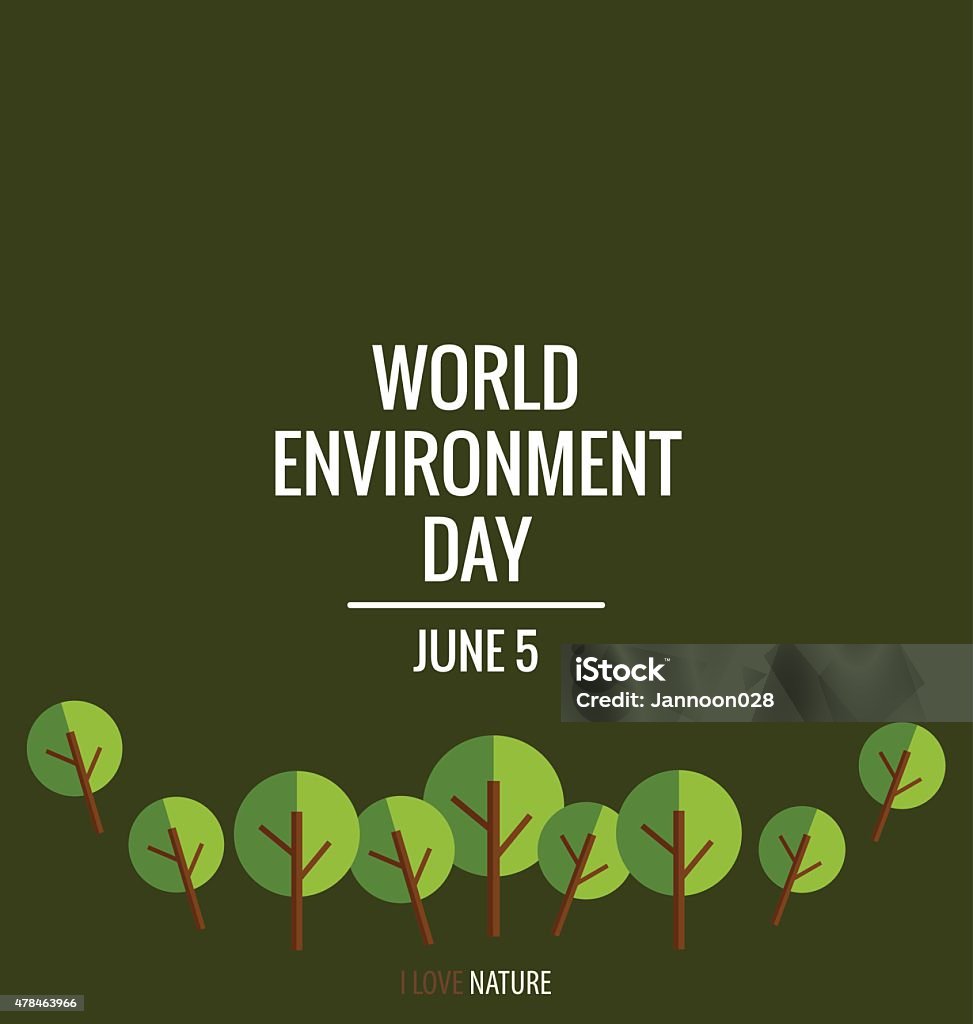 Journée Mondiale De Lenvironnement Avec Larbre Concept De Fond Vecteur