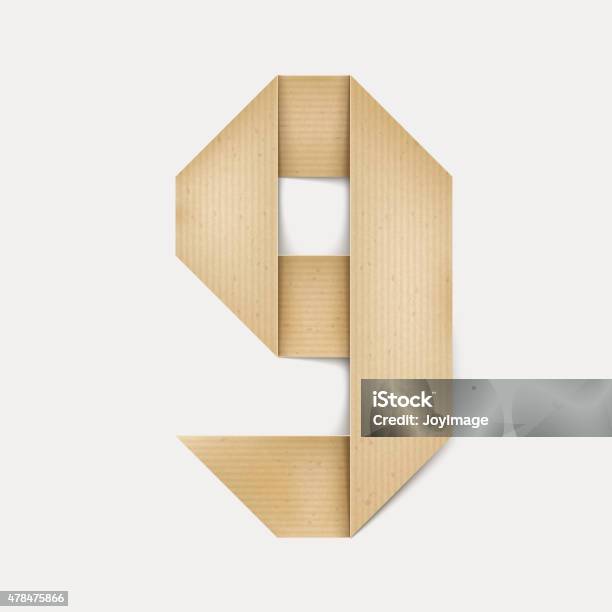 3 D 우아하다 접힌 종이 번호 9 0명에 대한 스톡 벡터 아트 및 기타 이미지 0명 1위 2015년 Istock