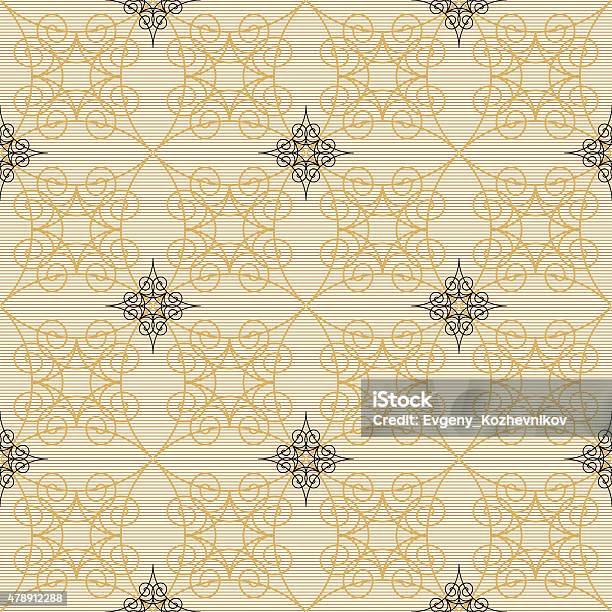 Fabric Or Vintage Wallpaper Texture Seamless Tile Background向量圖形及更多2015