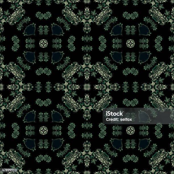 Seni Dekoratif Pola Geometris Ilustrasi Simetris Fraktal Abstrak