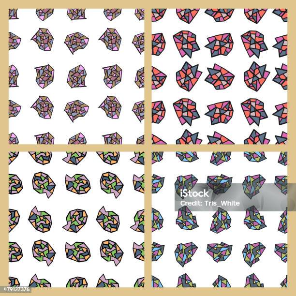 Stock Vector Set Of Seamless Colorful Mosaic Patterns Stock