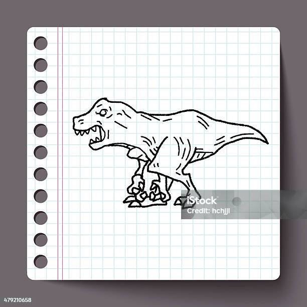 Tyrannosaurus 다이노소어 낙서 2015년에 대한 스톡 벡터 아트 및 기타 이미지 2015년 공룡 귀여운