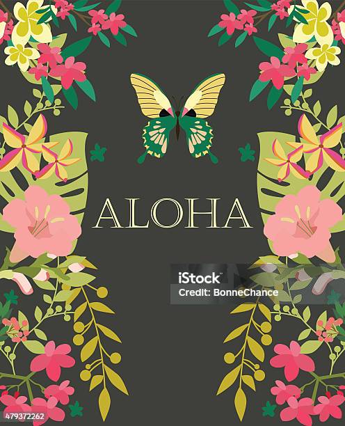 Aloha 카드 알로하 낱말에 대한 스톡 벡터 아트 및 기타 이미지 알로하 낱말 프레임 0명 Istock