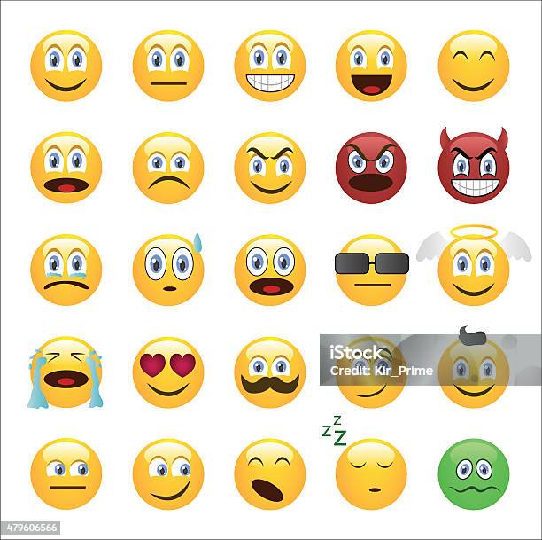 Emoticons Set Cartoon Style向量圖形及更多打哈欠圖片 打哈欠 表情符號 2015年 Istock