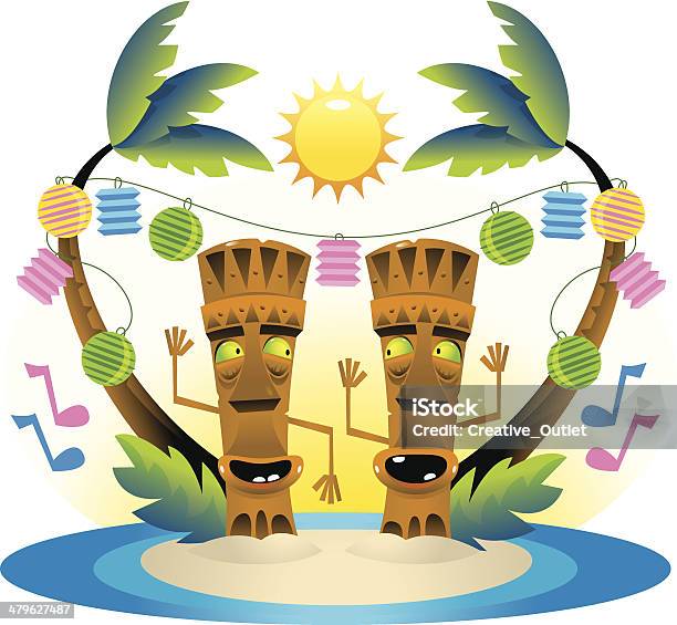 Tiki Party C 기이함에 대한 스톡 벡터 아트 및 기타 이미지 기이함 나무 낮 Istock