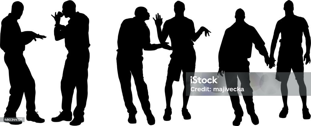 Vector Silhouettes Of Gay Stock Illustration Download Image Now