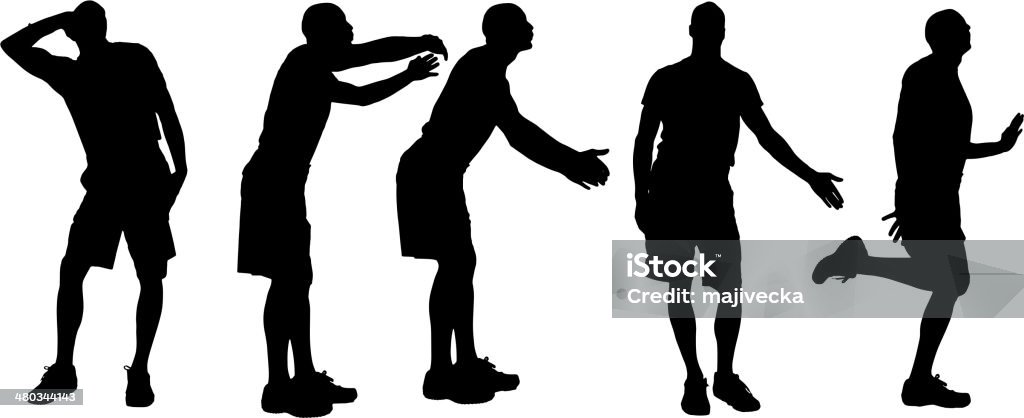 Vector Silhouettes Of Gay Stock Illustration Download Image Now