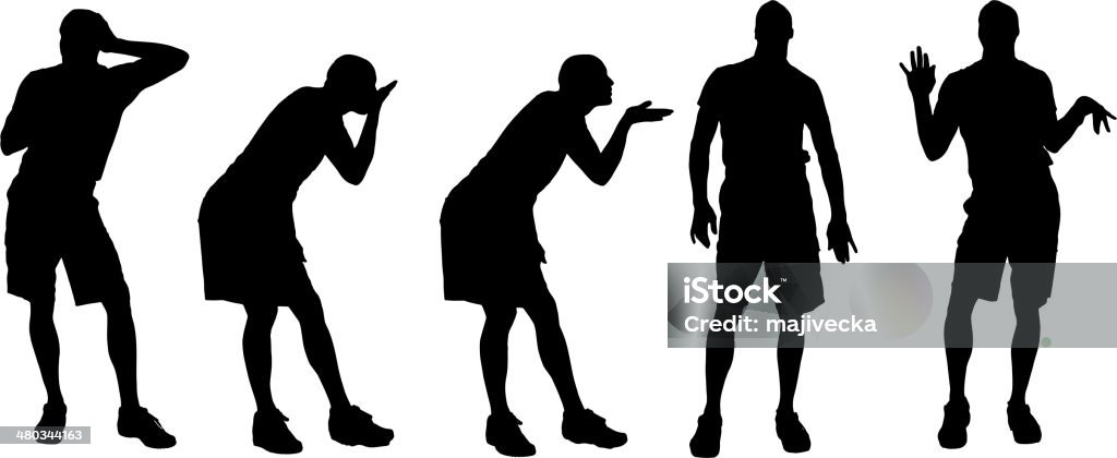 Vector Silhouettes Of Gay Stock Illustration Download Image Now